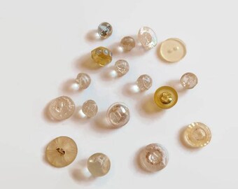 Vintage Clear Buttons - Etsy