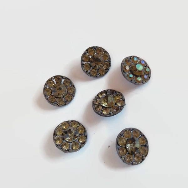Rhinestone Buttons - Etsy