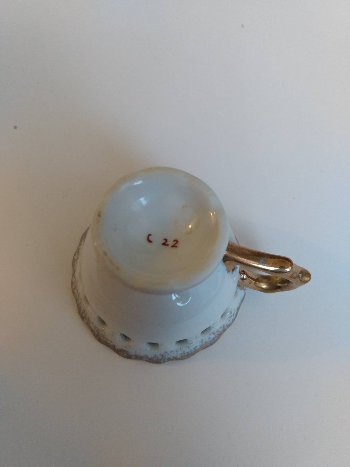 Mini Tea Cup and Saucer Vintage Norcrest | Etsy