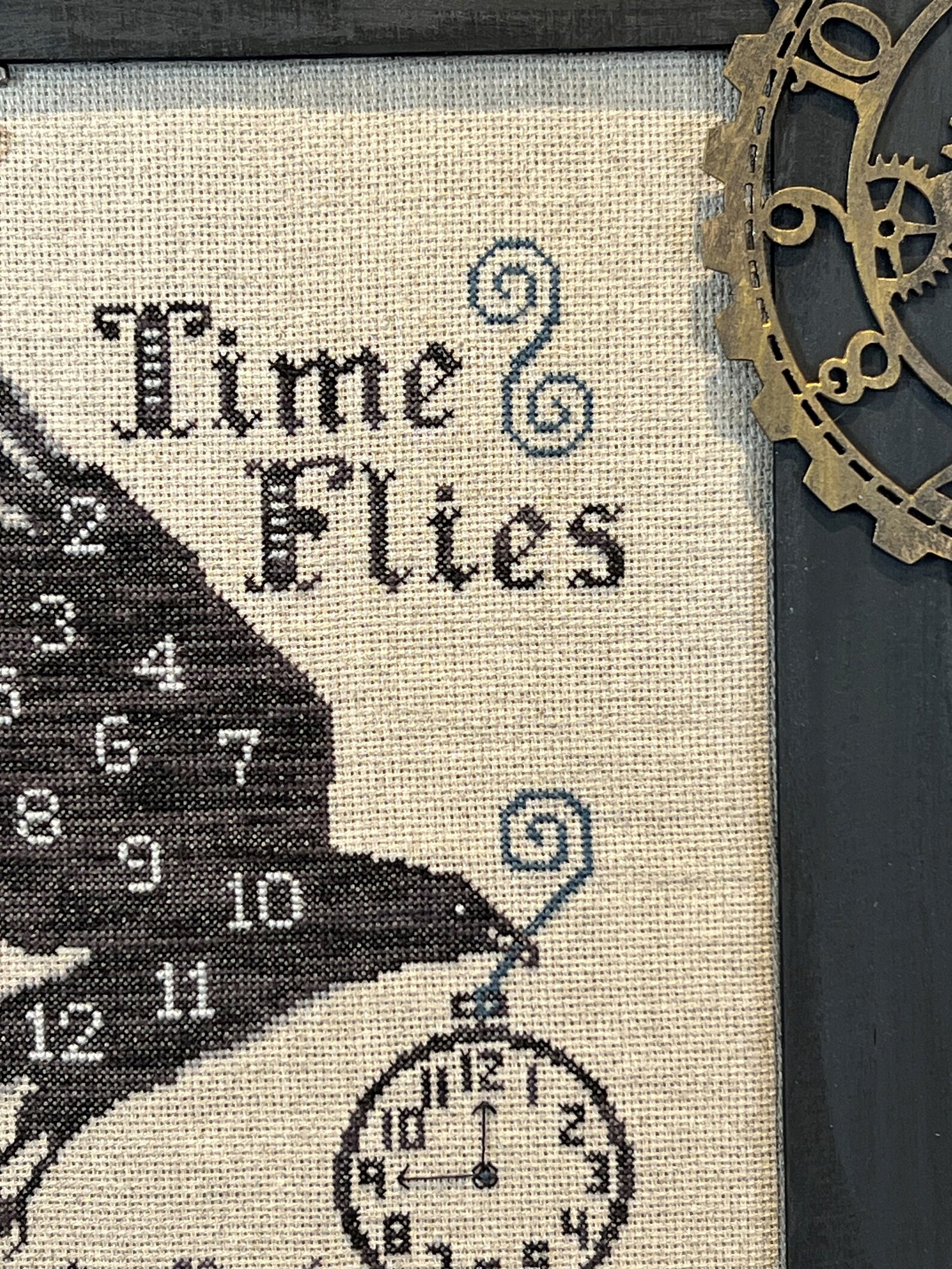 Time Flies DIGITAL DOWNLOAD Cross Stitch Pattern Raven Sampler Pocket ...