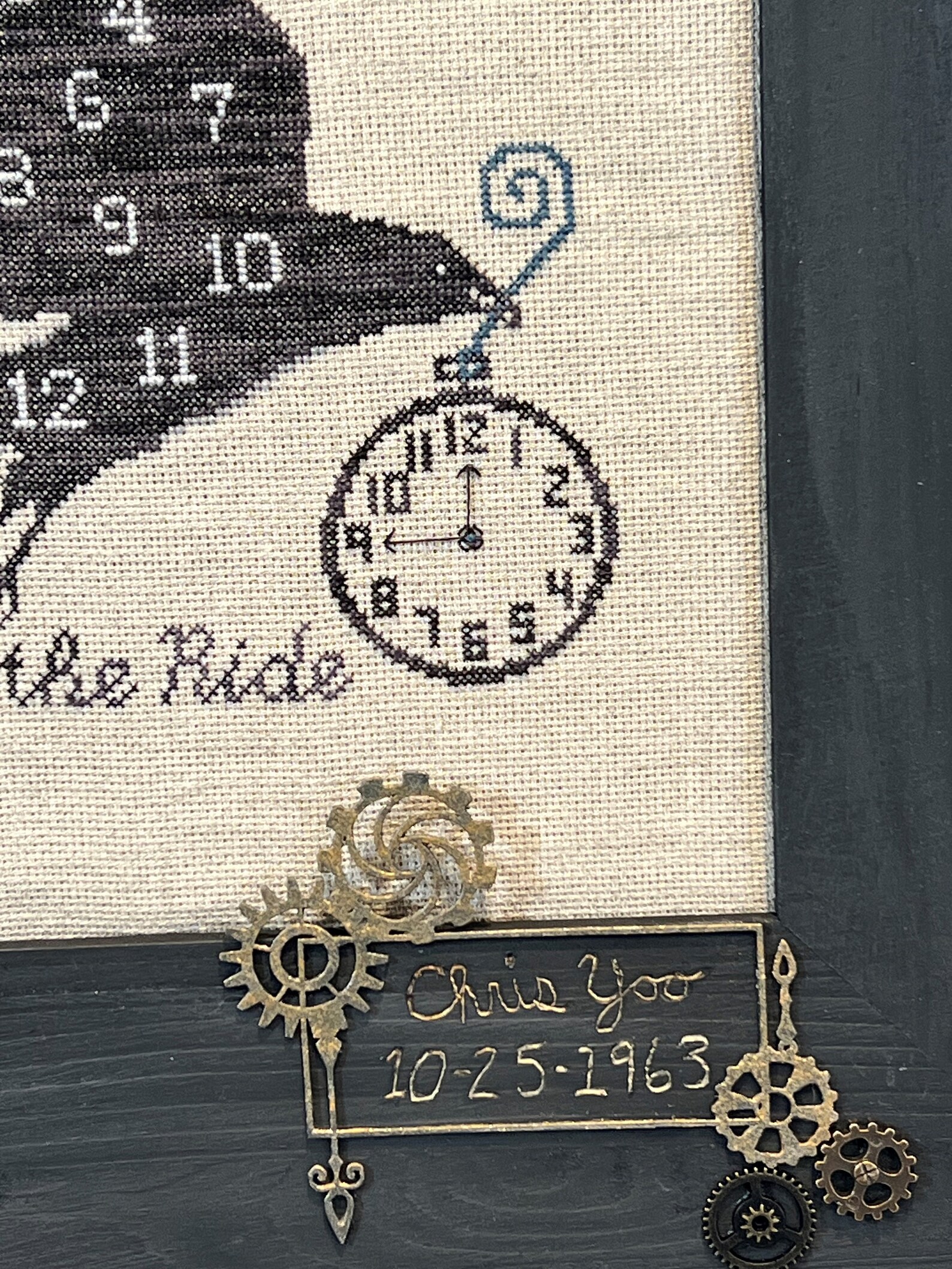 Time Flies DIGITAL DOWNLOAD Cross Stitch Pattern Raven Sampler Pocket ...