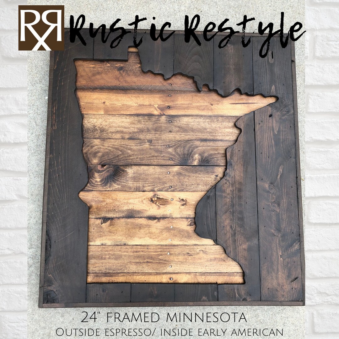 Wooden Sign, Minnesota Cutout Sign, Michigan, Nevada, Montana, Pallet ...