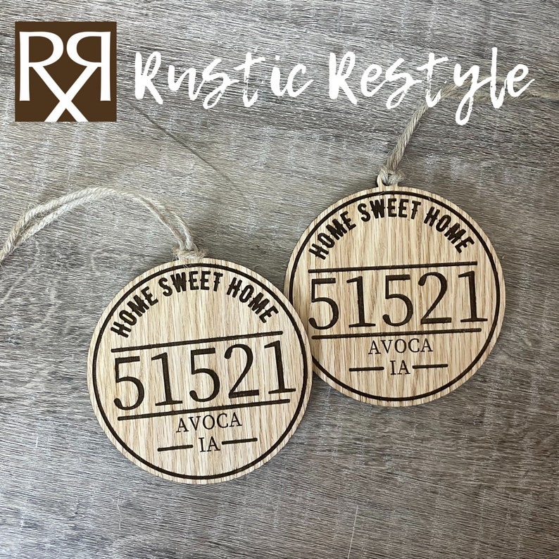 Home Sweet Home Customized Zip Code Ornament - Etsy