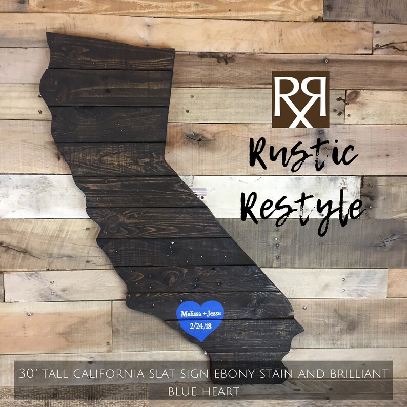 California Map California Wall Art Pallet State Cut Out - Etsy