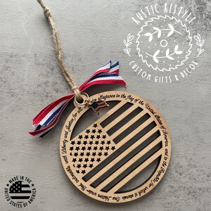 American Flag, Pledge of Allegiance Ornament, Beautiful Pledge of ...
