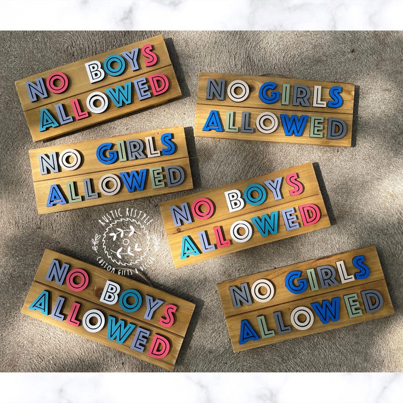 No Girls Allowed Sign - Etsy