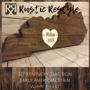 Kentucky Wedding Guest Book Sign, Personalized Wood Guestbook ...