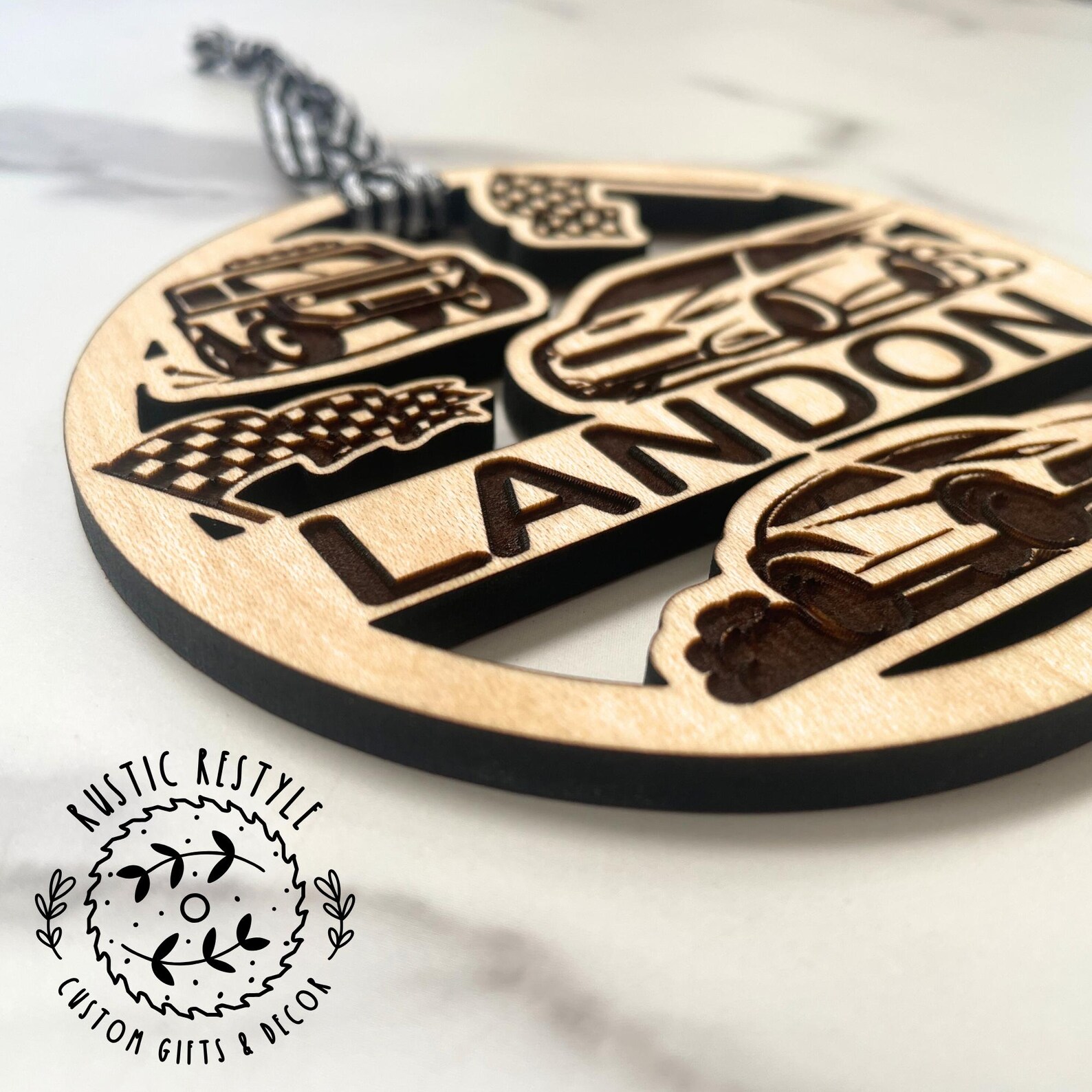 Personalized Racing or Race Track Ornament, Racing Fan Gift - Etsy