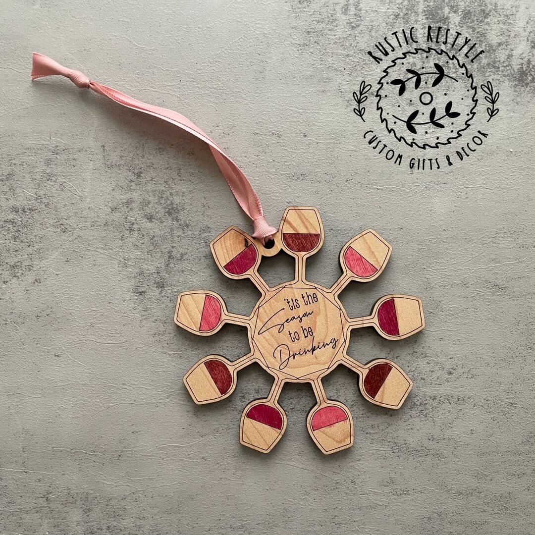 Wine Flake Ornament, Girls Wine Trip Vacation, Wine Lover Gift - Etsy
