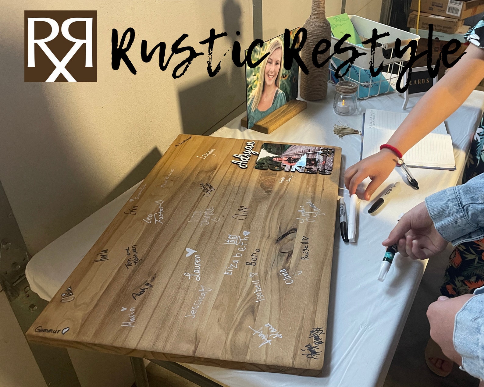 Graduation Guest Book Board Its a Signable Rustic Wood Sign, You Can ...