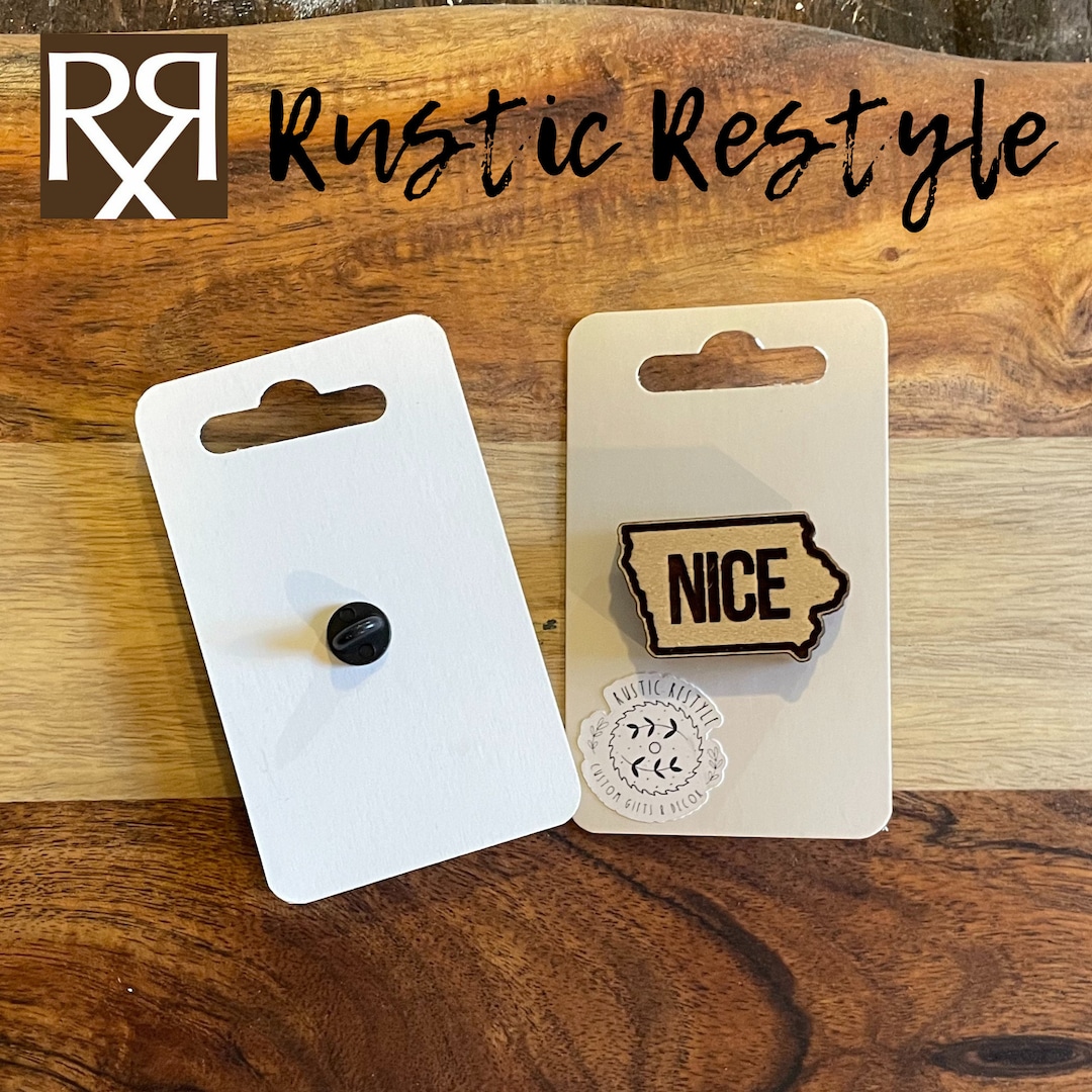 Iowa Nice Wooden Pin, Backpack and Lapel Pin - Etsy
