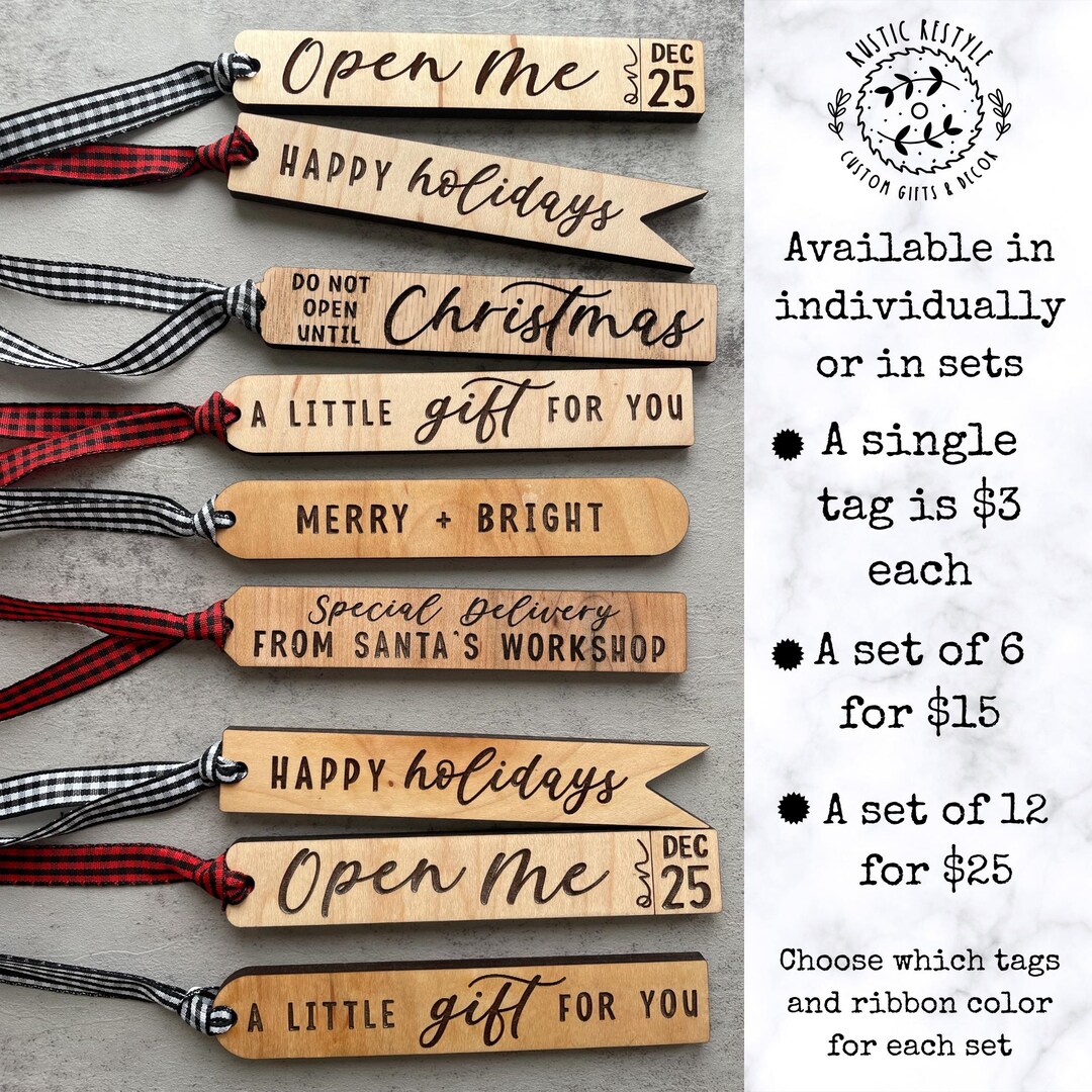 Gift Tags for Christmas Presents Make Your Own Set, Long Skinny Gift ...