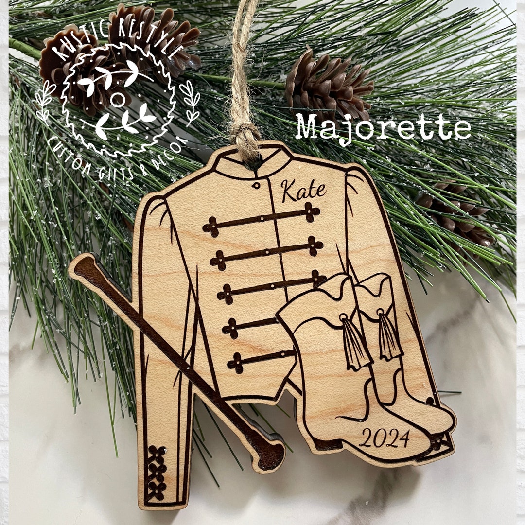 Majorette Marching Band Ornament, Baton Twirling - Etsy