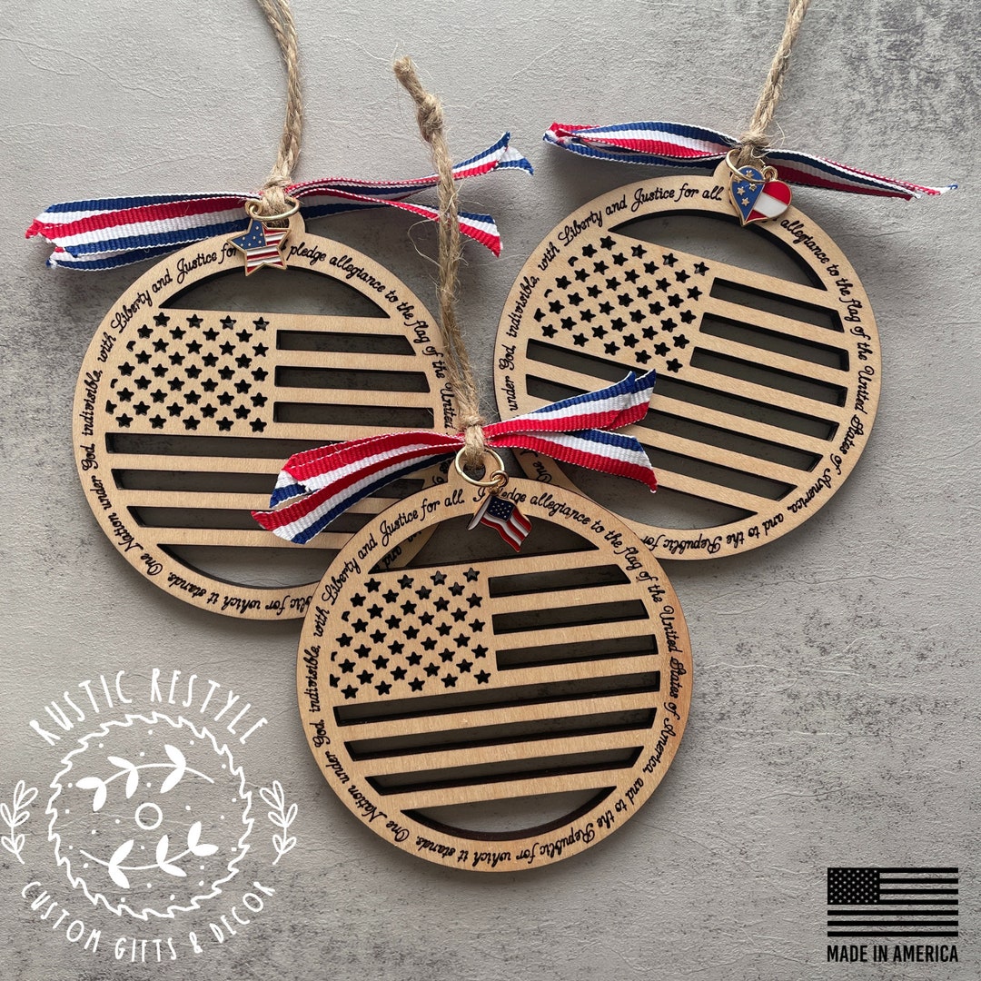 American Flag, Pledge of Allegiance Ornament, Beautiful Pledge of ...