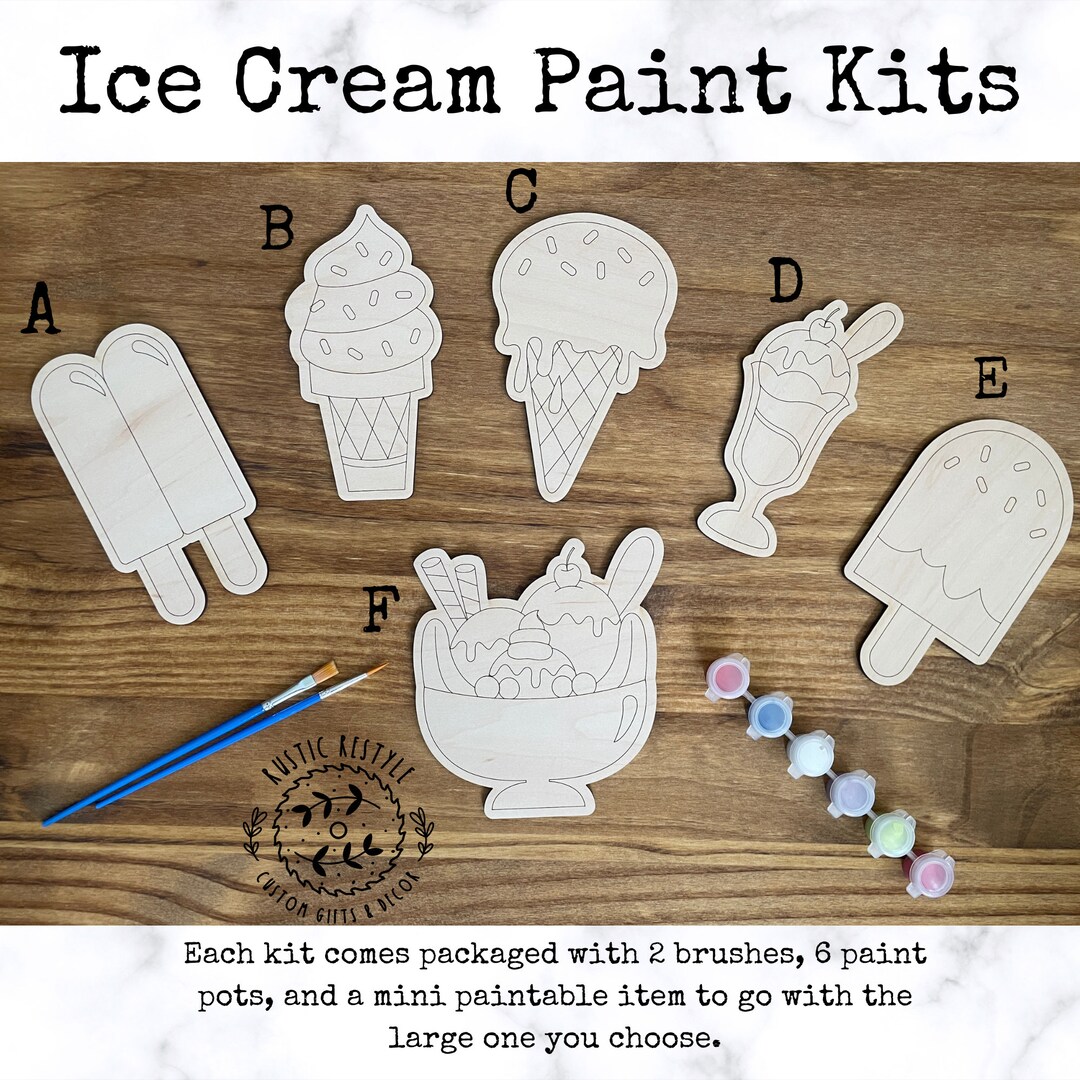 DIY Ice Cream Treat Paint Kit, Kids Gift for Spring or Summer ...
