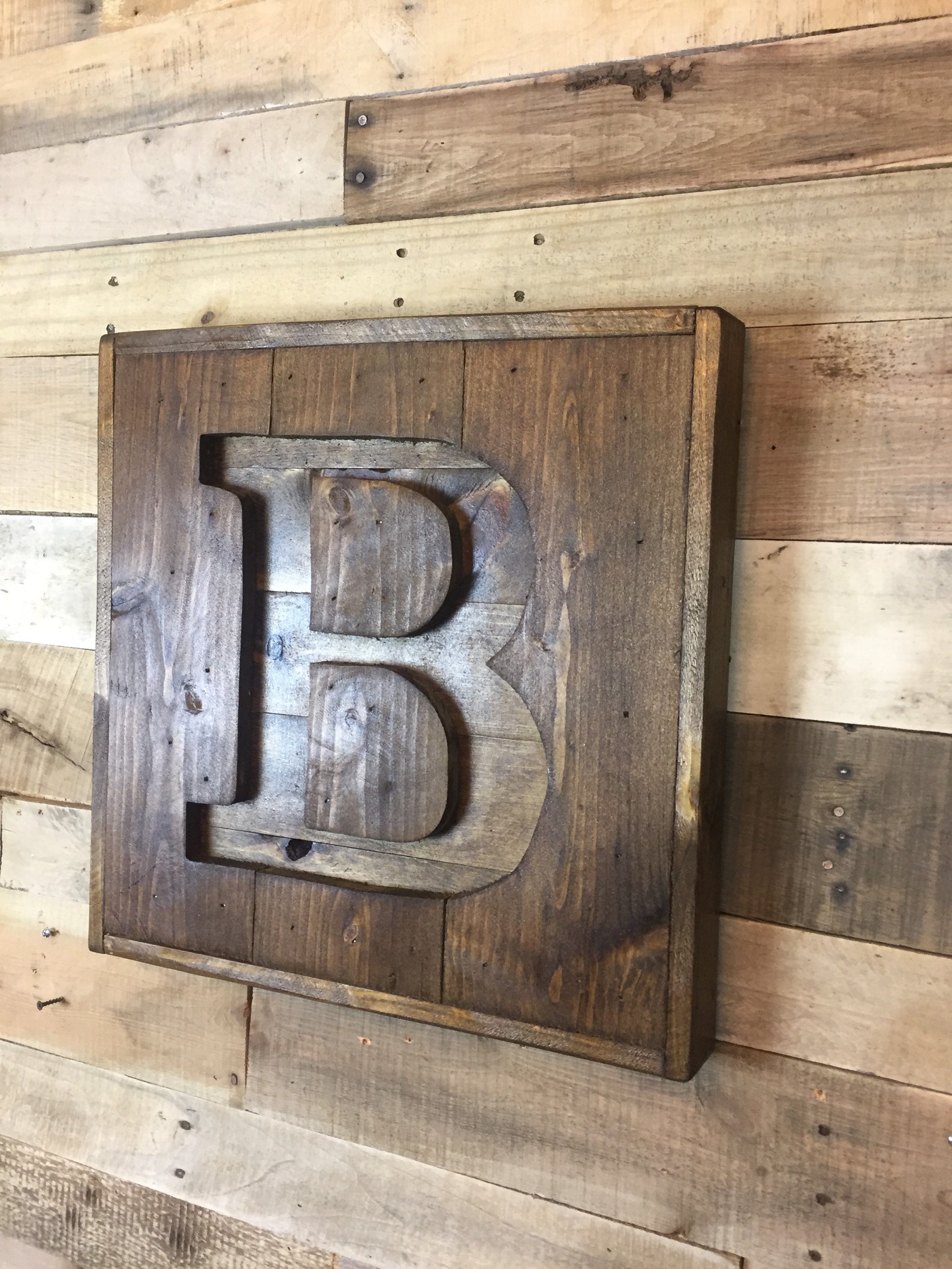 Custom Recycled Pallet Initial B Sign Wooden Letter Sign - Etsy