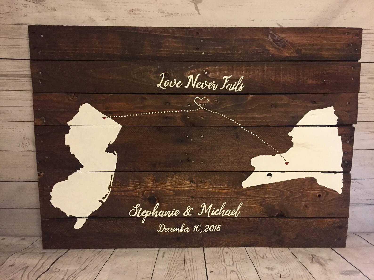 2 State Wedding Map Guest Book Alternative Sign Guestbook | Etsy