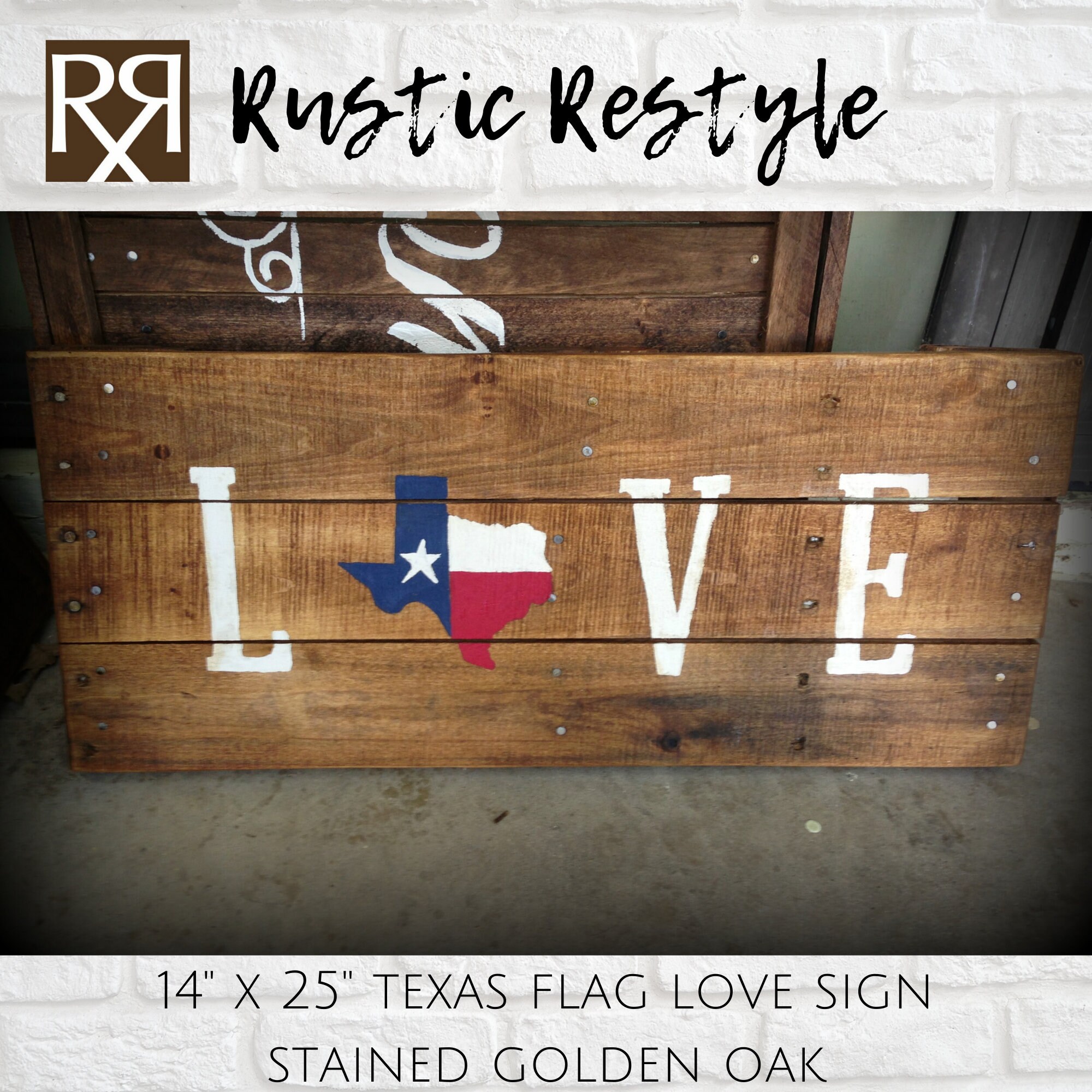 14x25 Texas Flag Love Pallet Sign Relocation Decor | Etsy