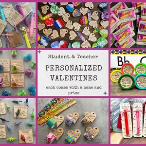 Classroom Multicolor Click Pen Valentines, Personalized Wooden ...