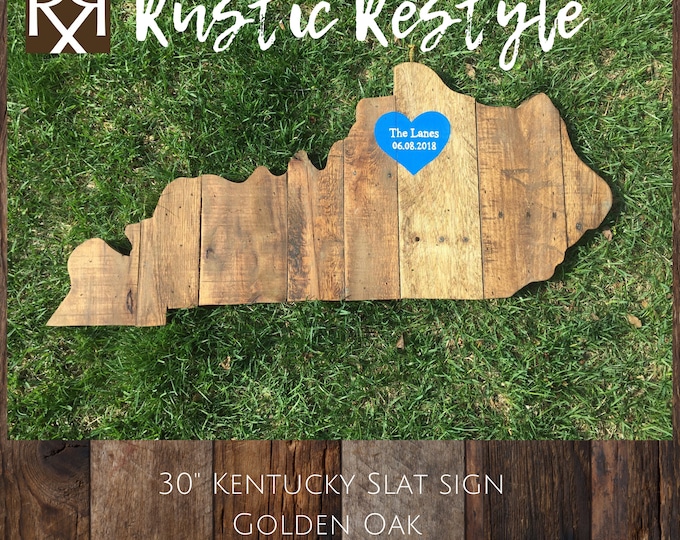 Kentucky Wedding Guest Book Sign, Personalized Wood Guestbook ...