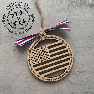 American Flag, Pledge of Allegiance Ornament, Beautiful Pledge of ...