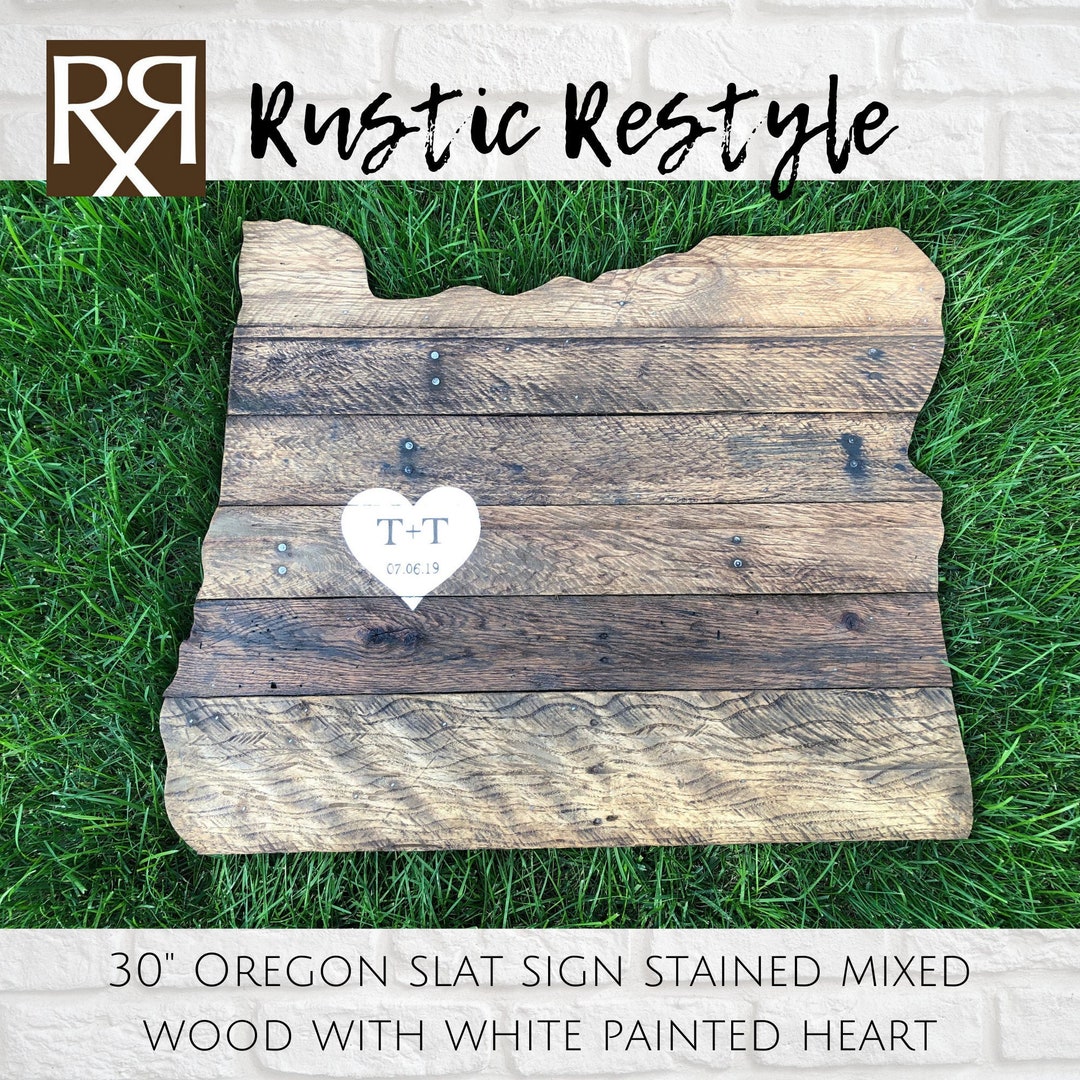 Oregon Wedding Sign, Guestbook Alternative Pallet Sign, Rustic Wood ...