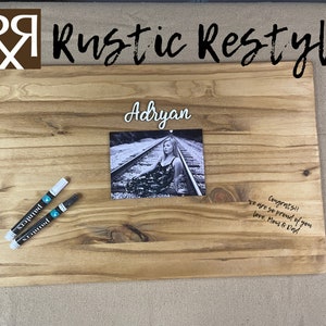 Graduation Guest Book Board Its a Signable Rustic Wood Sign, You Can ...
