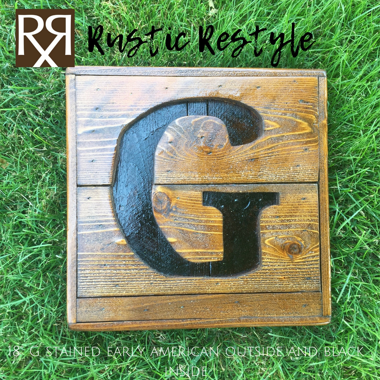 Wooden Letter G Initial Sign Monogram Gift for Home Rustic | Etsy