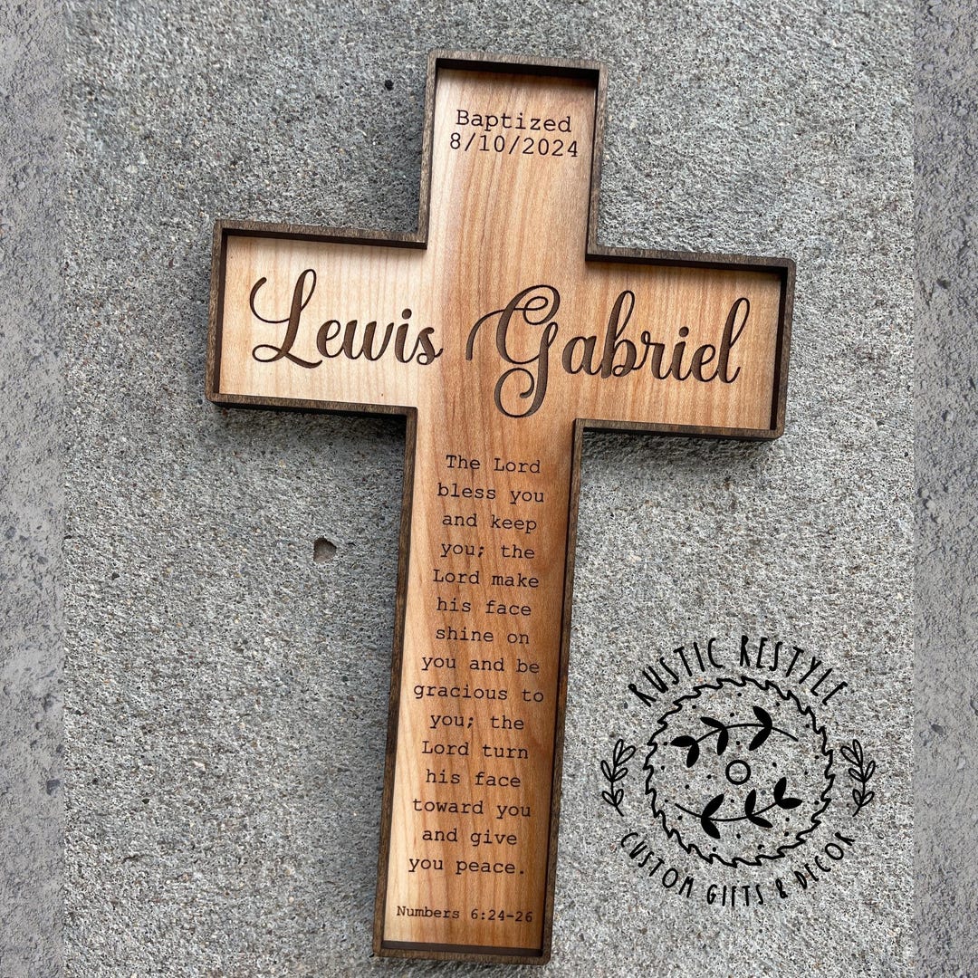 Christening Baptism Sign, Godparent or Godchild Present, Personalized ...