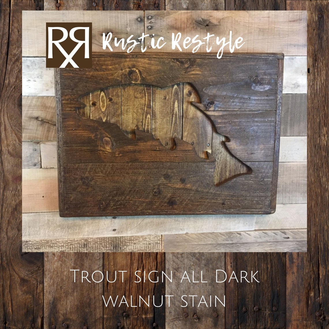 Wooden Pallet Trout, Wall Hanging, Lake House Signs, Fish Gift Ideas ...