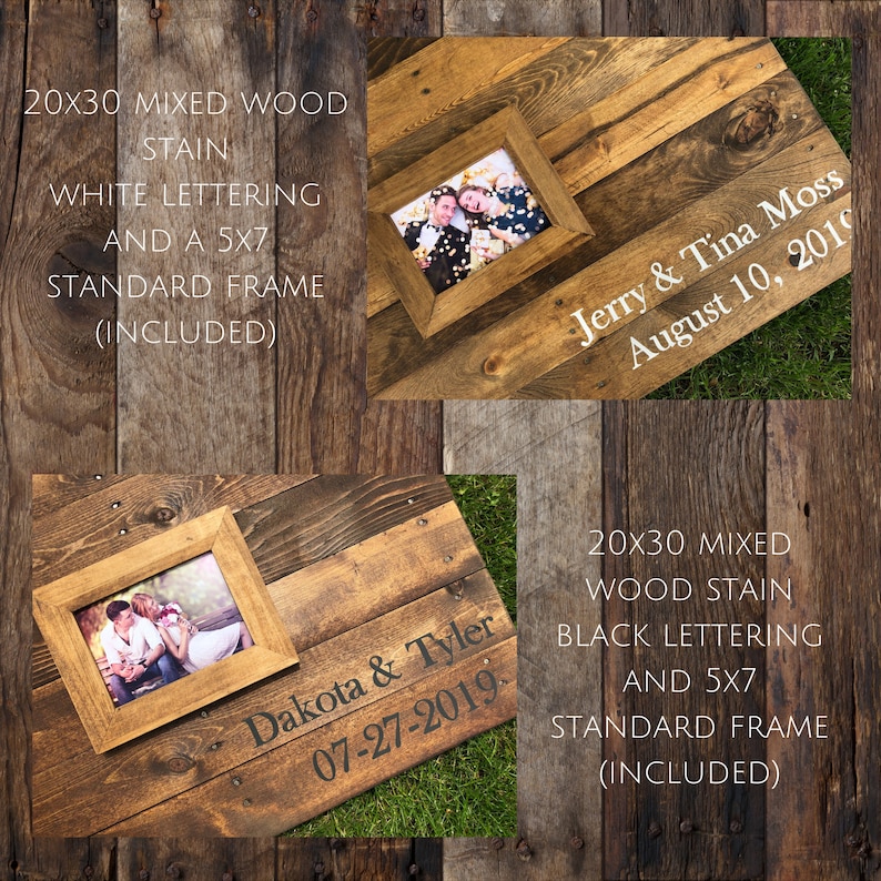 Guest Book Frame, Photo Guestbook Sign, Wedding Initials Sign, Rustic ...
