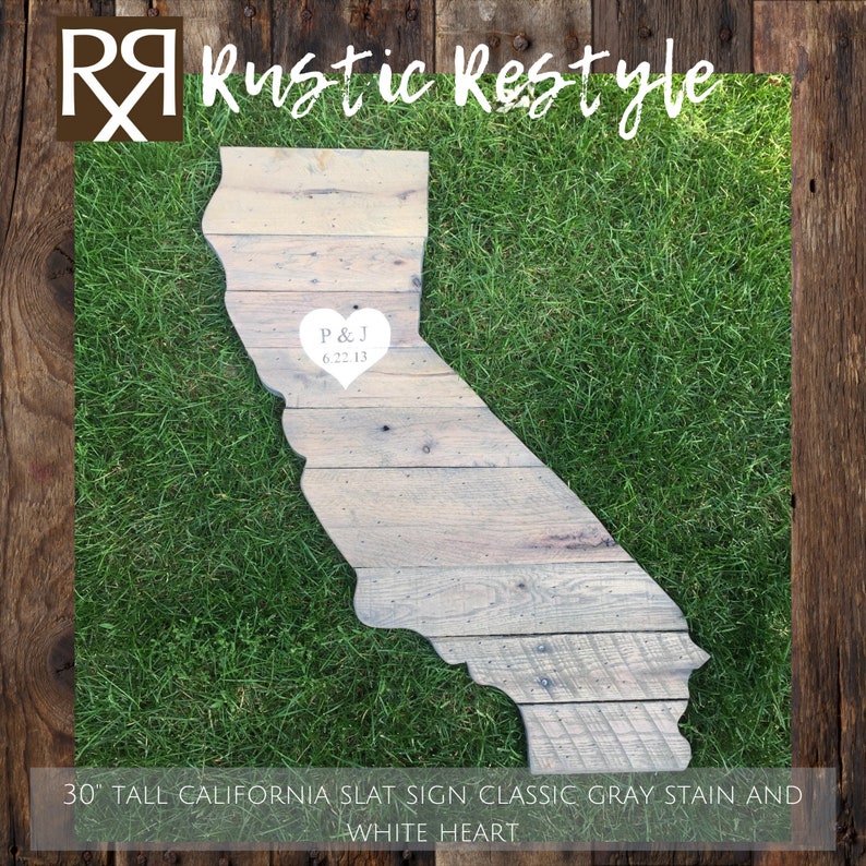 California Map California Wall Art Pallet State Cut Out - Etsy