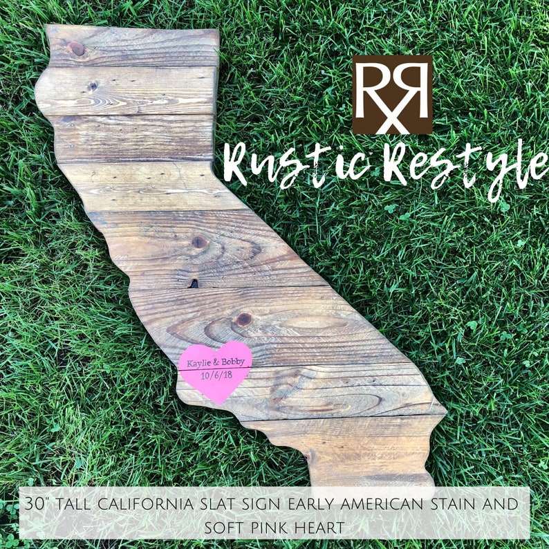 California Map California Wall Art Pallet State Cut Out - Etsy