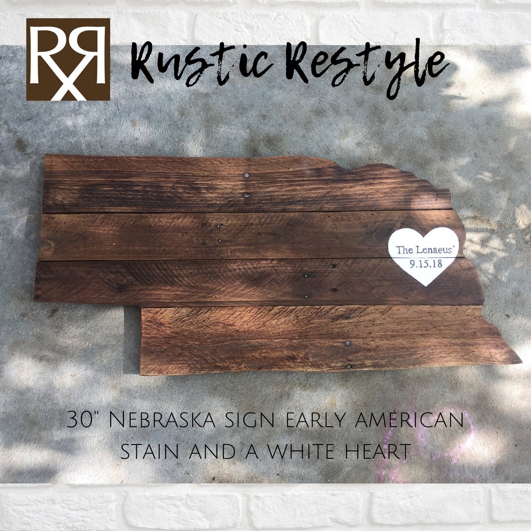 Nebraska Wood Cutout, Nebraska Wall Map, State Sign, Wooden State Cut ...