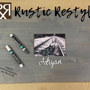 Graduation Guest Book Board Its a Signable Rustic Wood Sign, You Can ...
