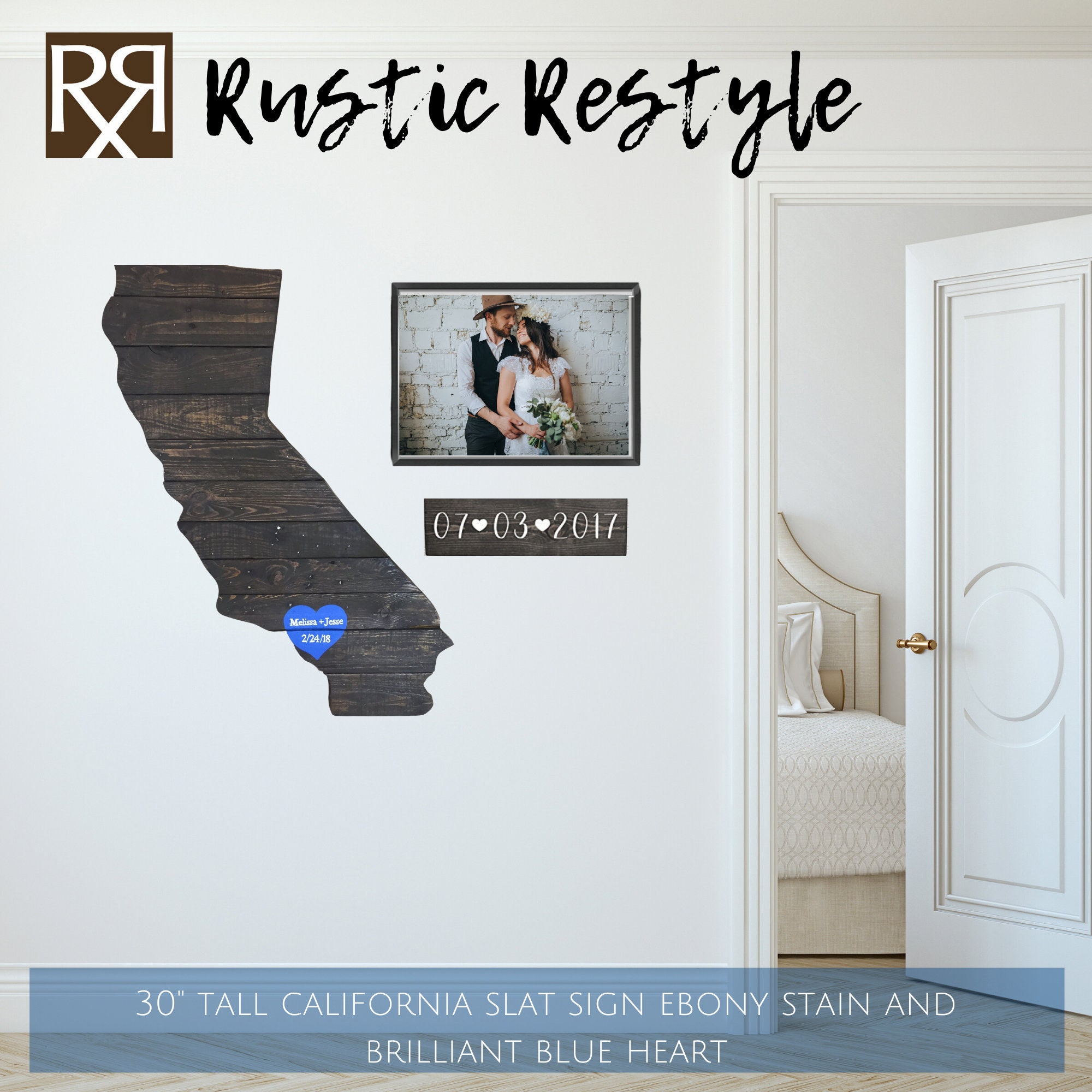 California Map California wall art pallet state cut out | Etsy