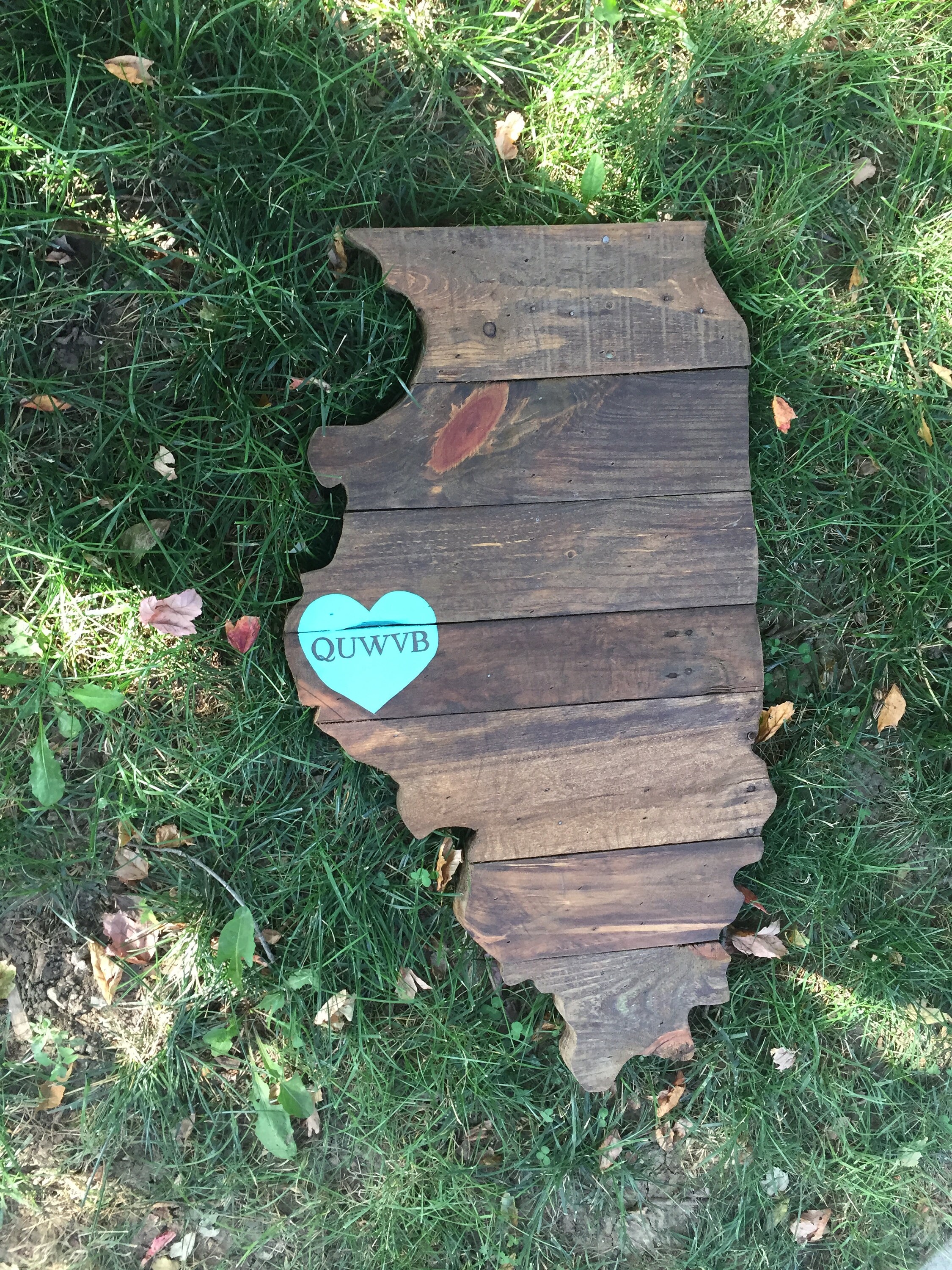 Illinois Wood Cutout Illinois Wall Map State Sign Wooden | Etsy