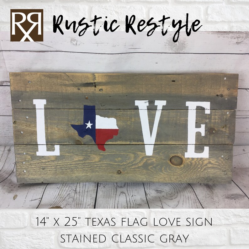 14x25 Texas Flag Love Pallet Sign Relocation Decor - Etsy