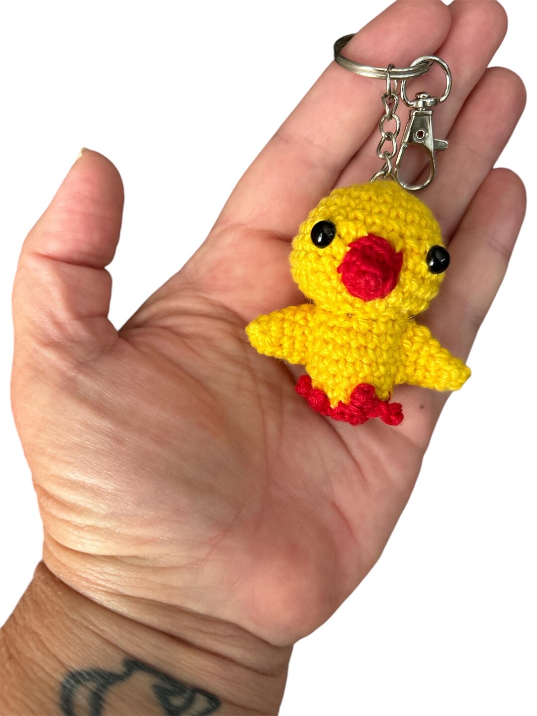 Crochet Baby Chick Keychain, Amigurumi Baby Chick Keychain, Baby Chick ...