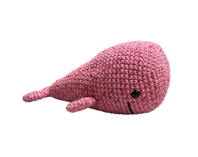 Pink Crochet Whale, Whale, Stuffed Whale, Crochet Whale, Amigurumi ...