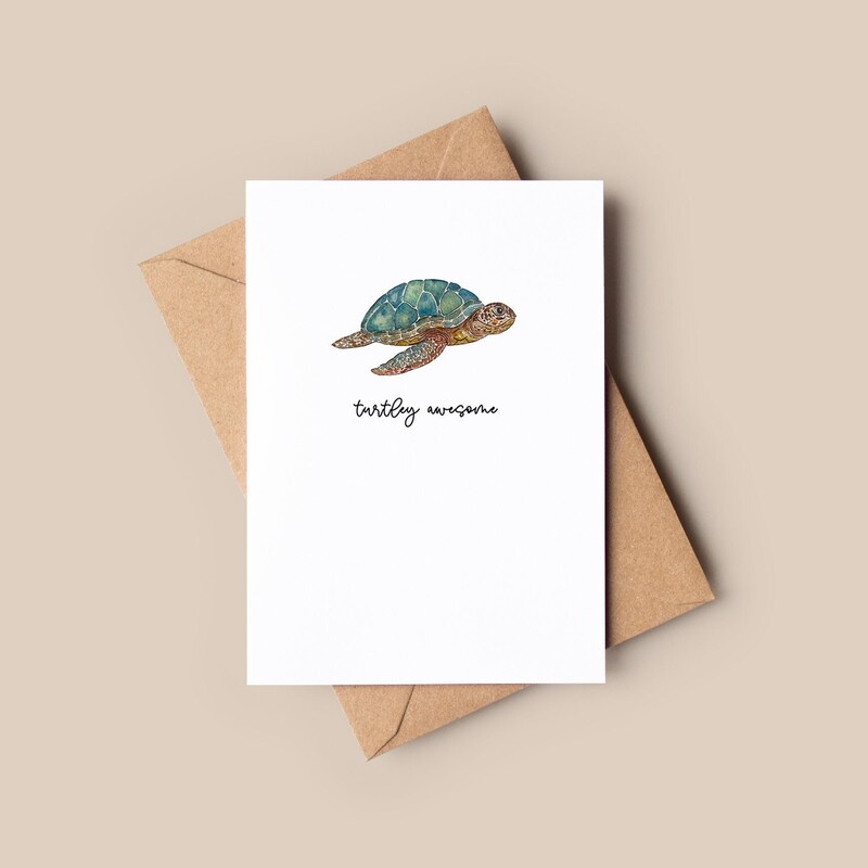 Turtle Card - Etsy