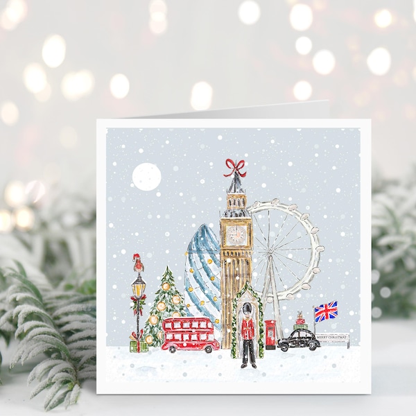 London Scene Christmas Cards - Etsy