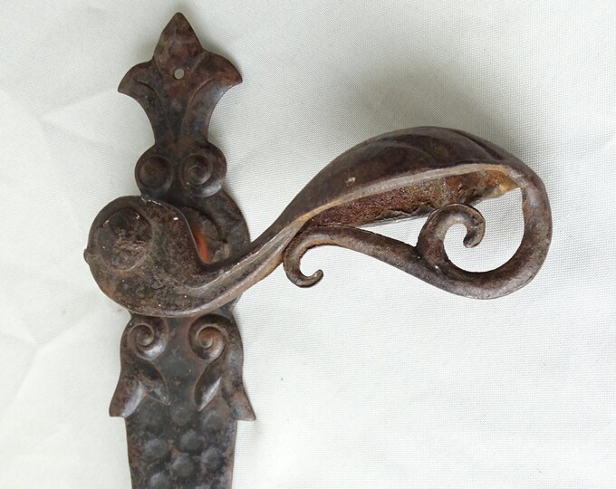 Iron Door Handle - Castle Decor - Rustic Door Handle - Etsy
