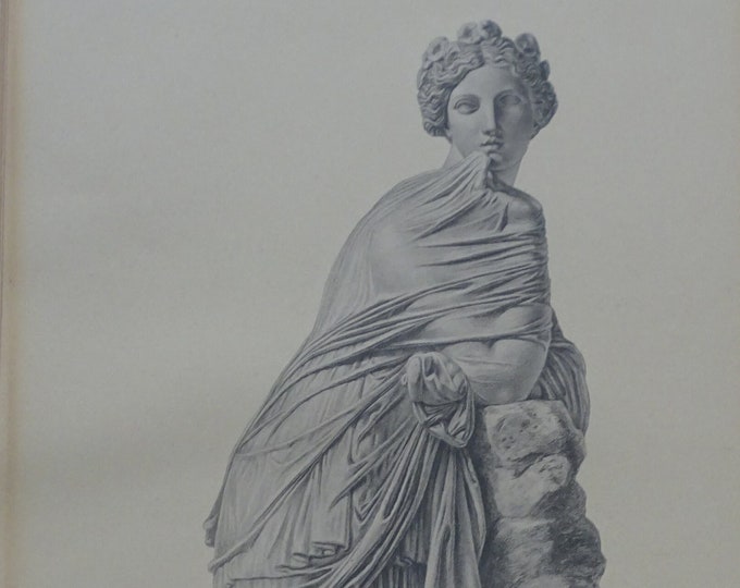 Draped Female Statue, Greek Female Statue, Roman Female Statue, Litho ...