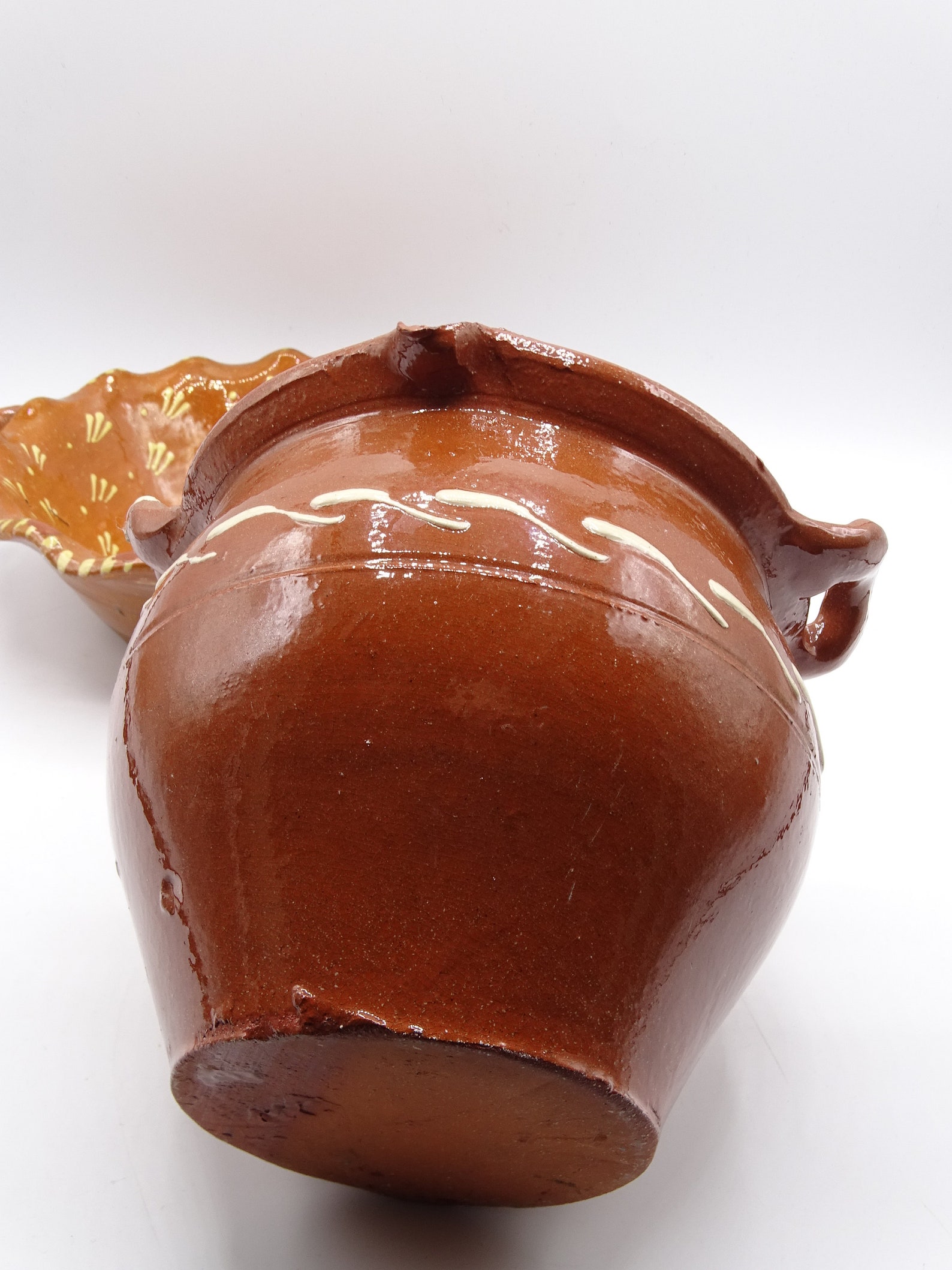 Collection of Slipware Pottery Items, Terracotta Slipware, Vintage ...