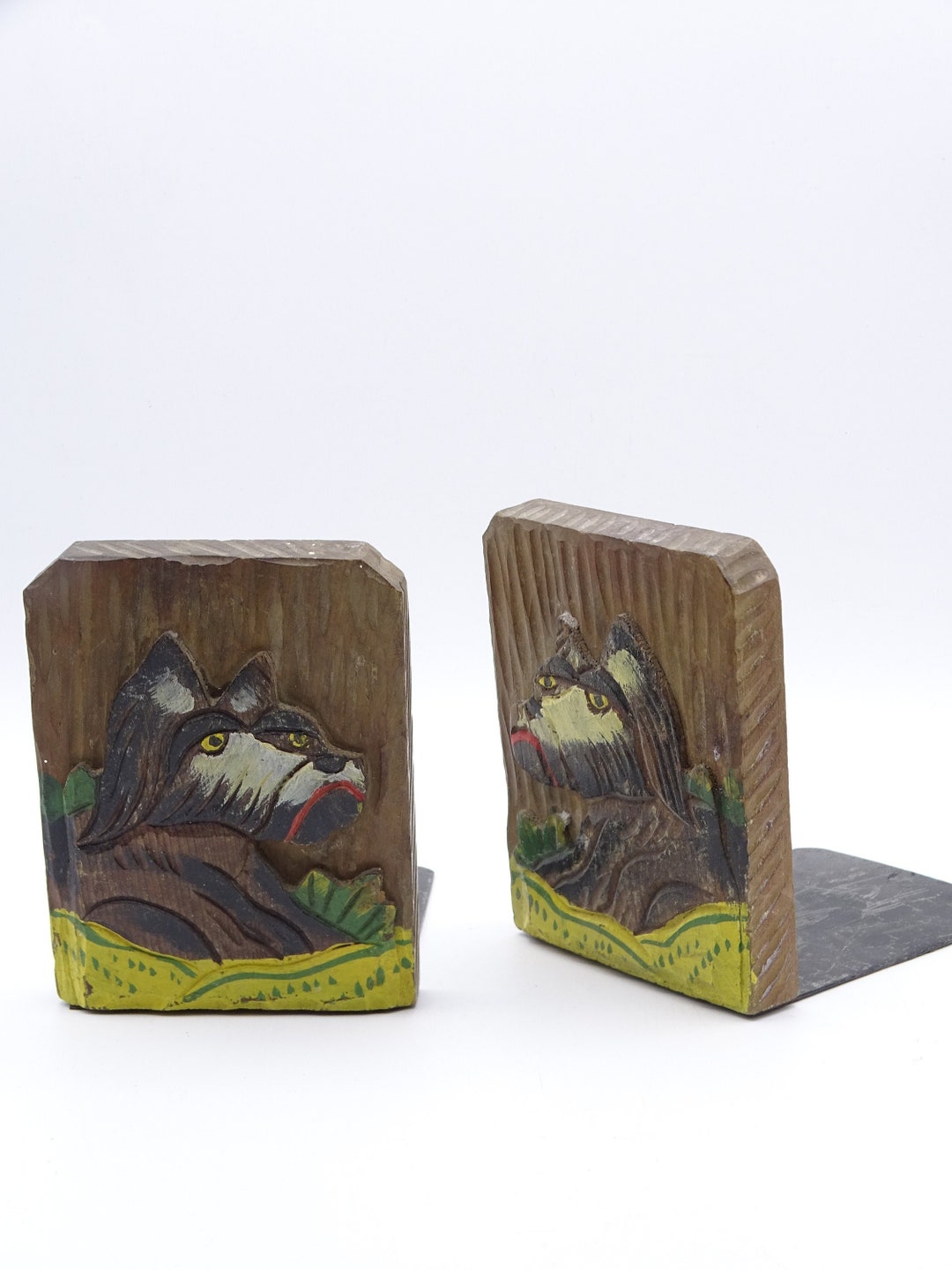 Grumpy Dog Book Ends, Funny Bookends, Book Supports, Book Stands, Wood ...