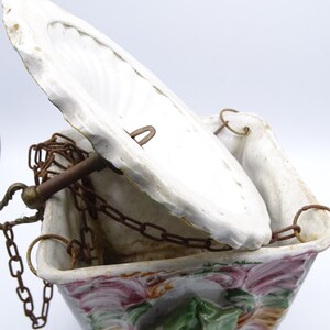 Vintage Ceramic Ceiling Planters With a Sculpted Floral Decoration ...