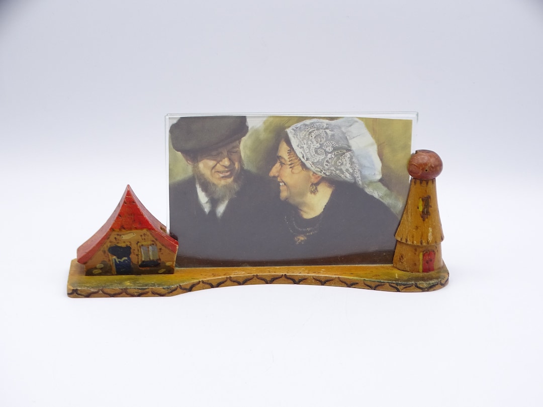 Folk Art Dutch Wooden Picture Frame, Handmade Folk Art Picture Frame - Etsy