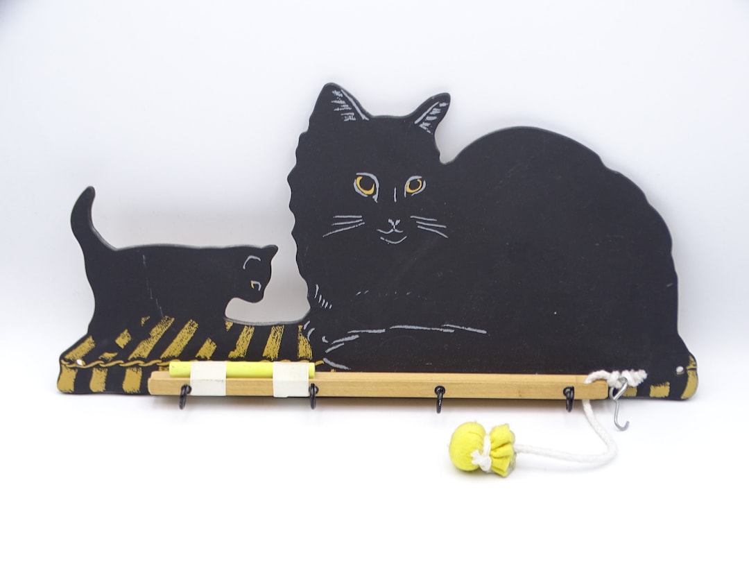 Vintage Cat Shaped Key Rack and Chalkboard, Booth Design Workshop ...