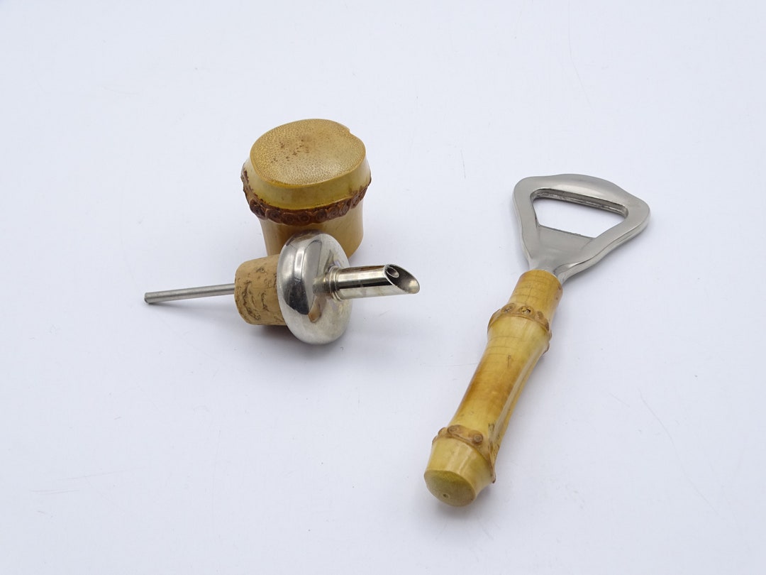 Mid Century Barware, Bamboo Handled Barware, Vintage Barware, Bamboo ...